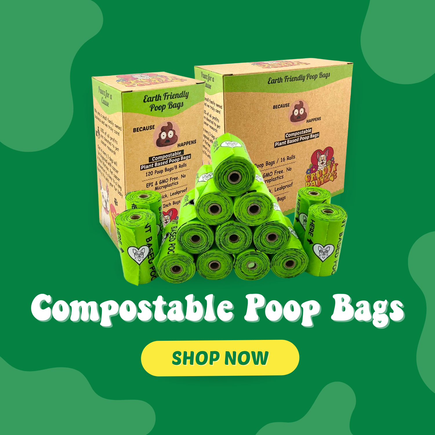 Compostable Poop Bags – Groovy Pawz